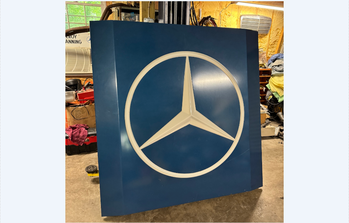 NO RESERVE: 79" X 79" Mercedes-Benz Logo Dealer Sign For Sale | The MB ...
