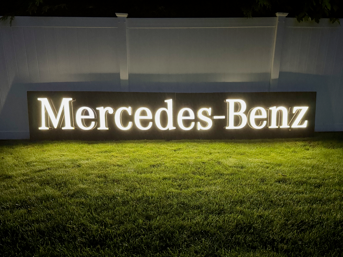 Original 15ft Mercedes-Benz Dealership Sign For Sale | The MB Market
