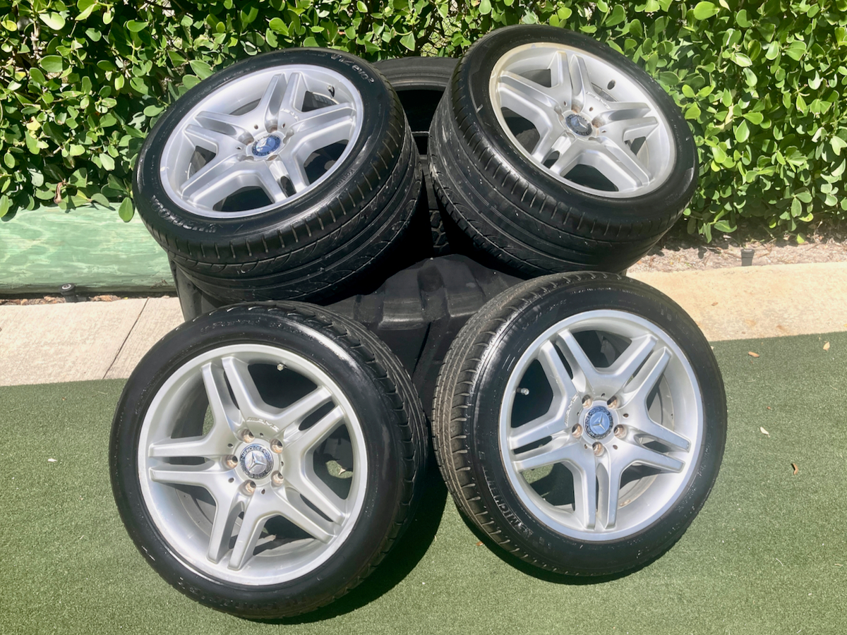 NO RESERVE: 18" Staggered W220/W215 AMG Wheels & Tires For Sale | The ...