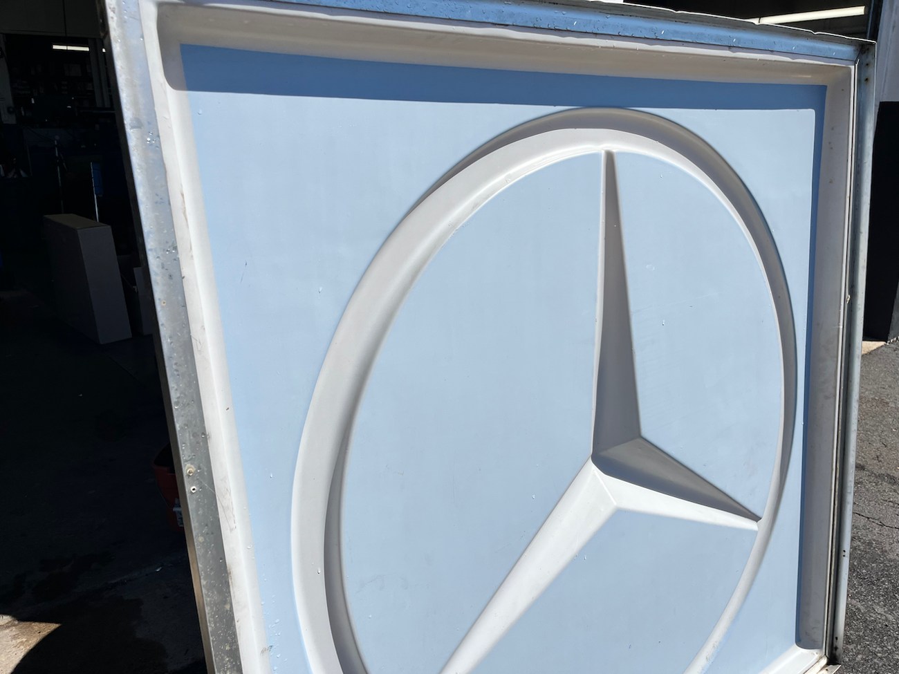 5' x 5' 80's Mercedes-Benz Dealer Sign For Sale | The MB Market