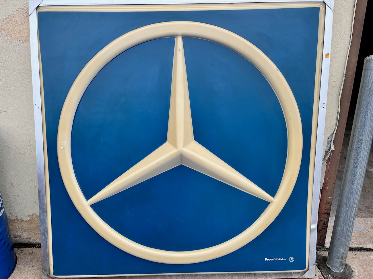 5' x 5' 80's Mercedes-Benz Dealer Sign For Sale | The MB Market