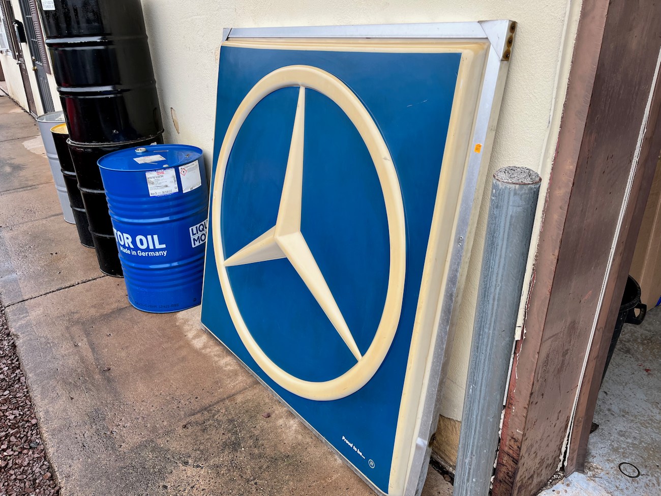5' x 5' 80's Mercedes-Benz Dealer Sign For Sale | The MB Market
