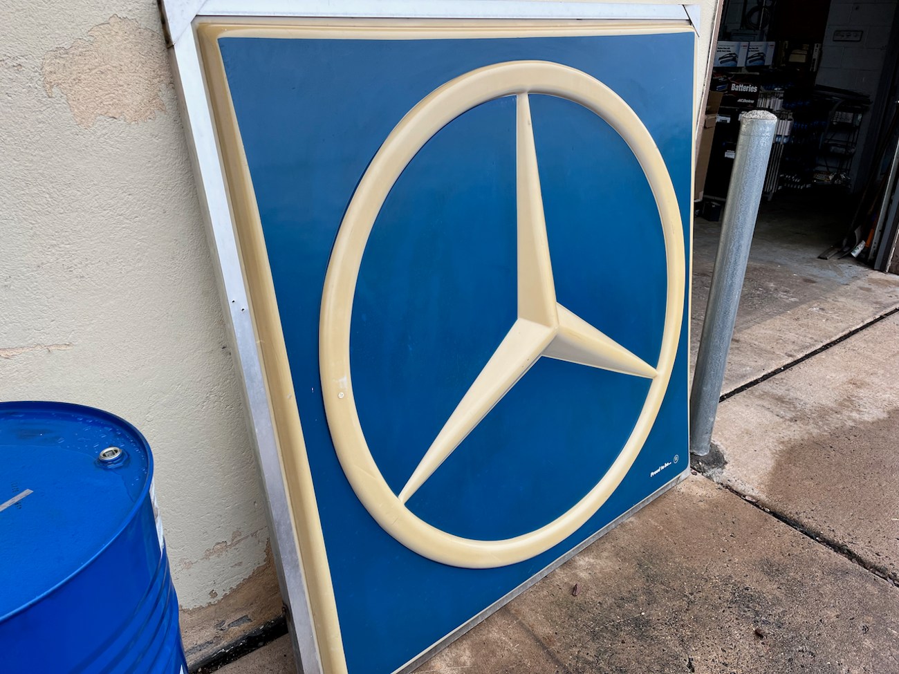 5' x 5' 80's Mercedes-Benz Dealer Sign For Sale | The MB Market