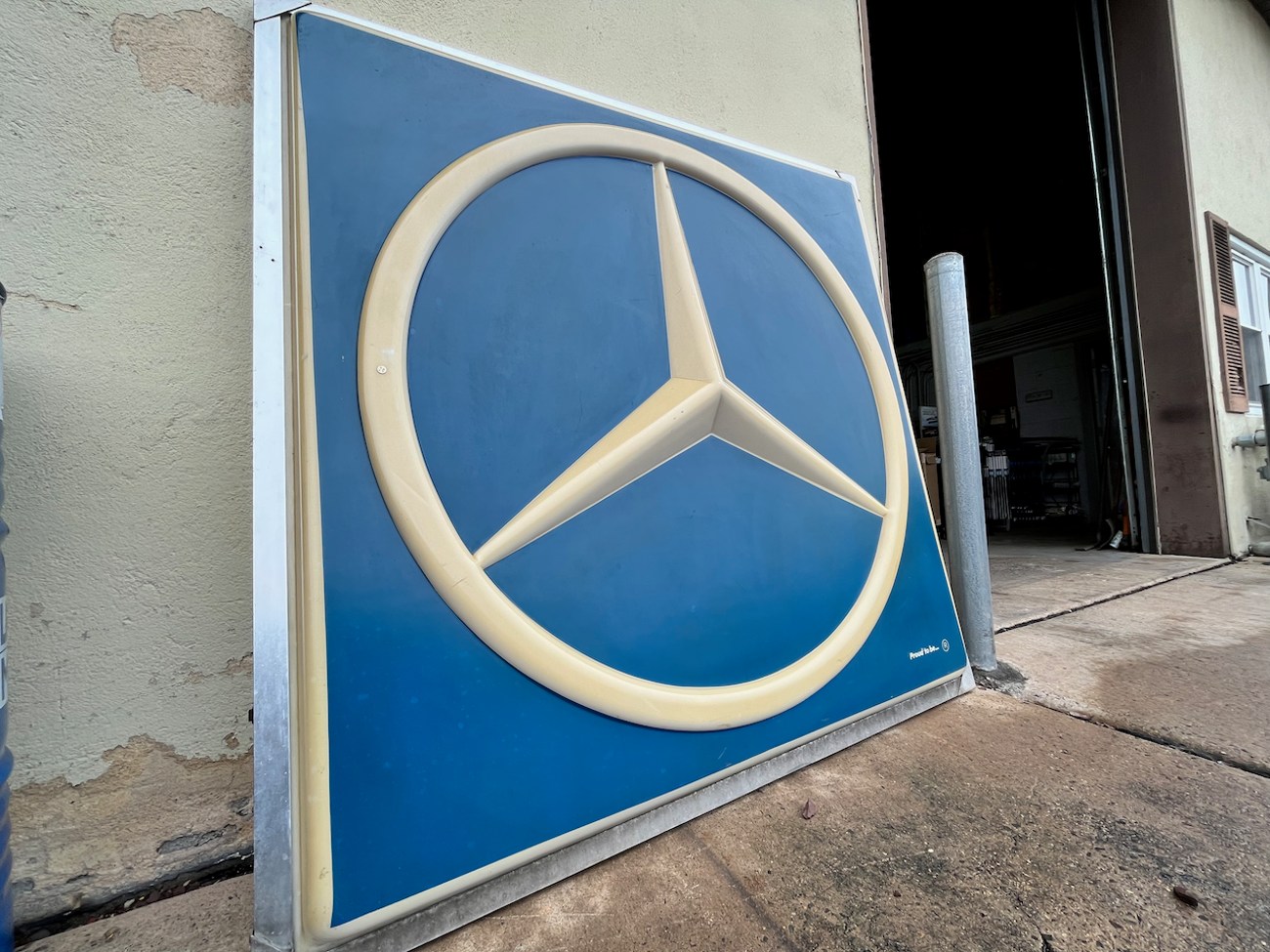 5' x 5' 80's Mercedes-Benz Dealer Sign For Sale | The MB Market