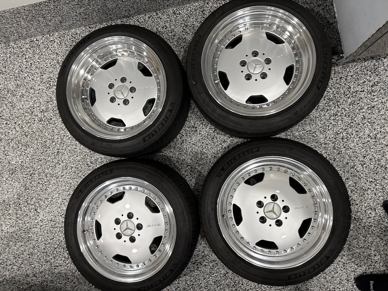 Staggered 3-piece 17" AMG Aero III Wheels by OZ Racing w/Tires For Sale ...