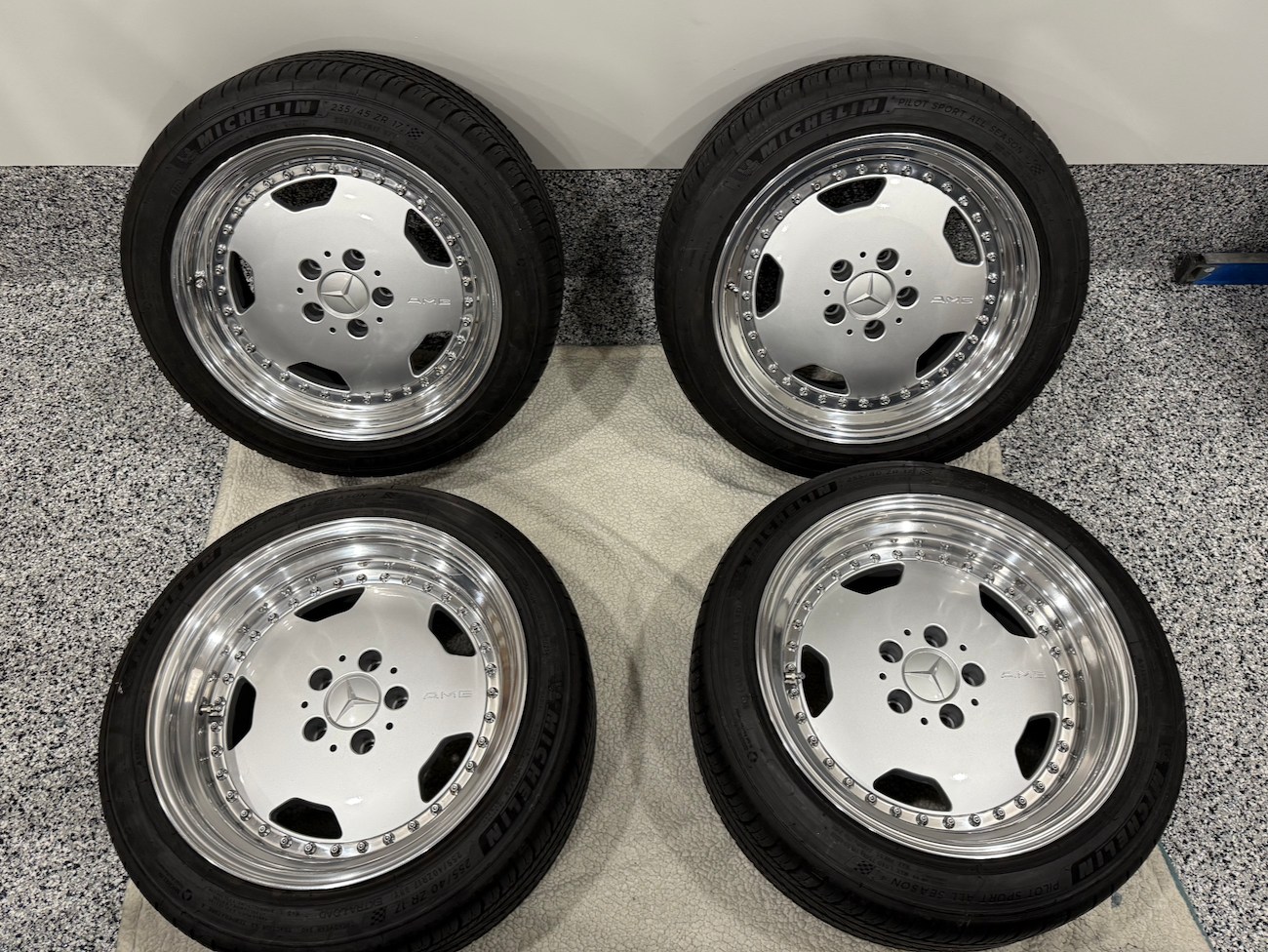 Staggered 3-piece 17" AMG Aero III Wheels by OZ Racing w/Tires For Sale ...