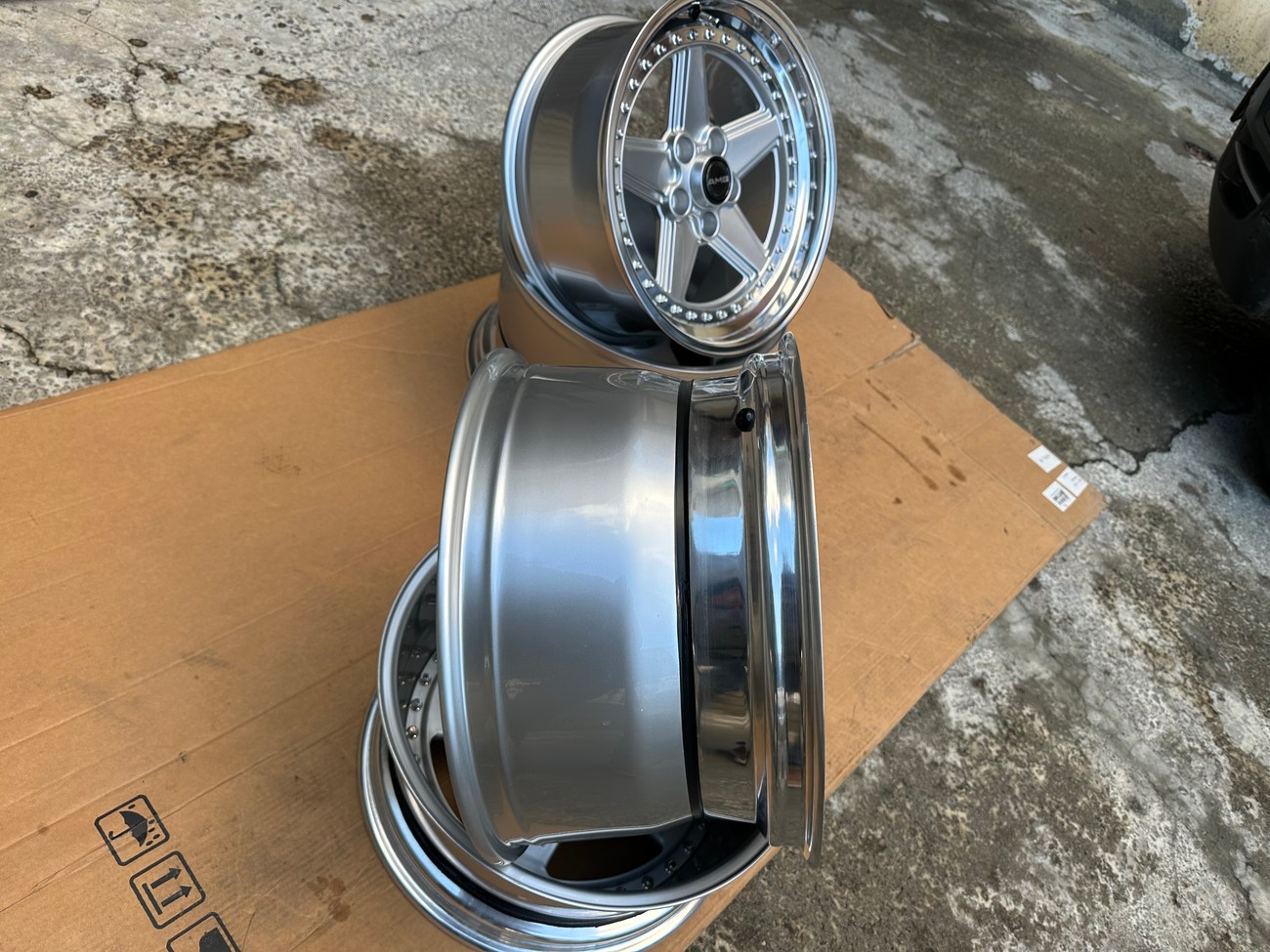 Staggered 3-Piece 17" AMG Penta Wheels For Sale | The MB Market