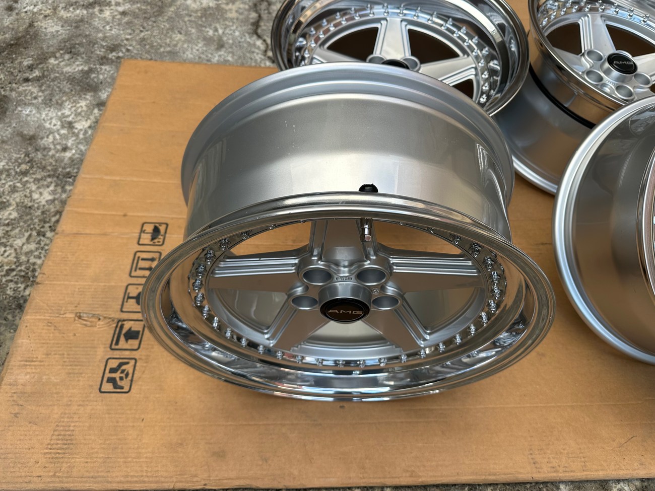 Staggered 3-Piece 17" AMG Penta Wheels For Sale | The MB Market