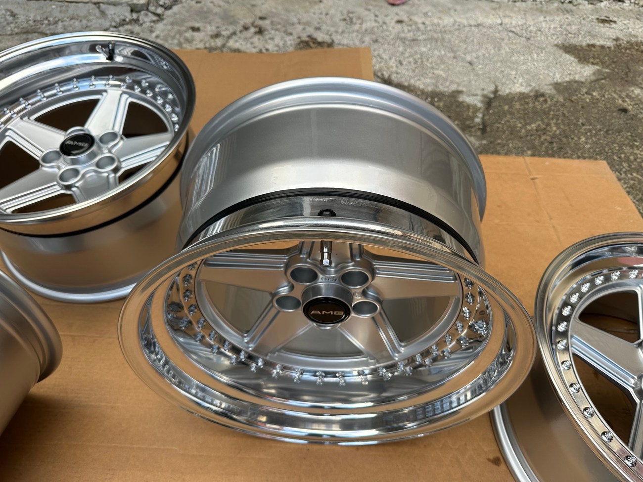 Staggered 3-Piece 17" AMG Penta Wheels For Sale | The MB Market