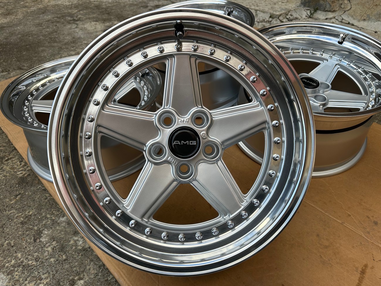 Staggered 3-Piece 17" AMG Penta Wheels For Sale | The MB Market