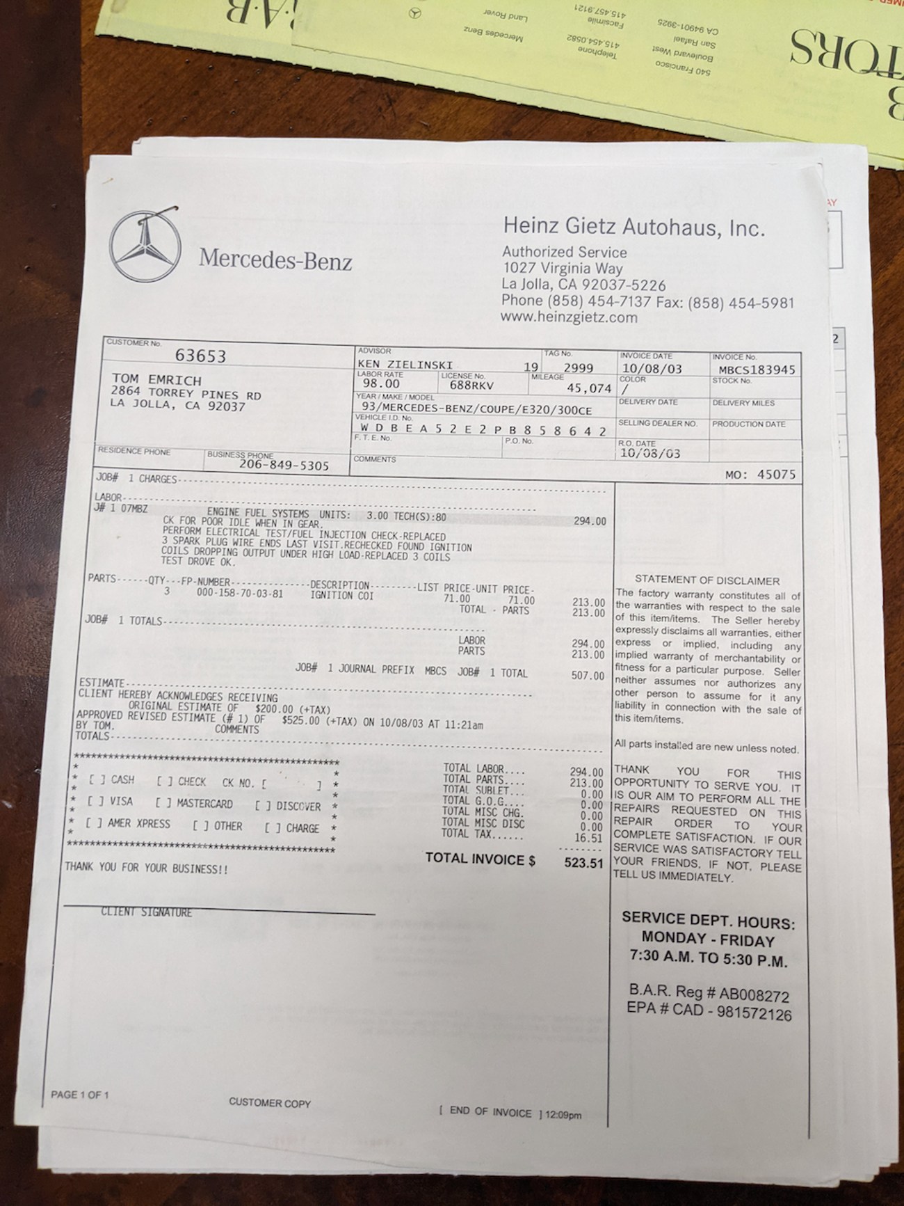 No Reserve: 1993 Mercedes-Benz 300CE For Sale | The MB Market