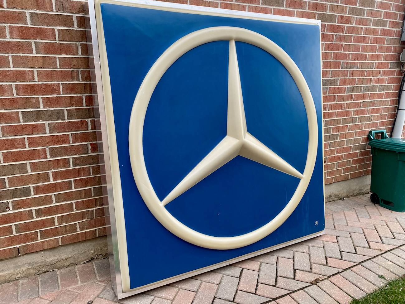 5' x 5' Illuminated 80's Mercedes-Benz Dealer Sign For Sale | The MB Market