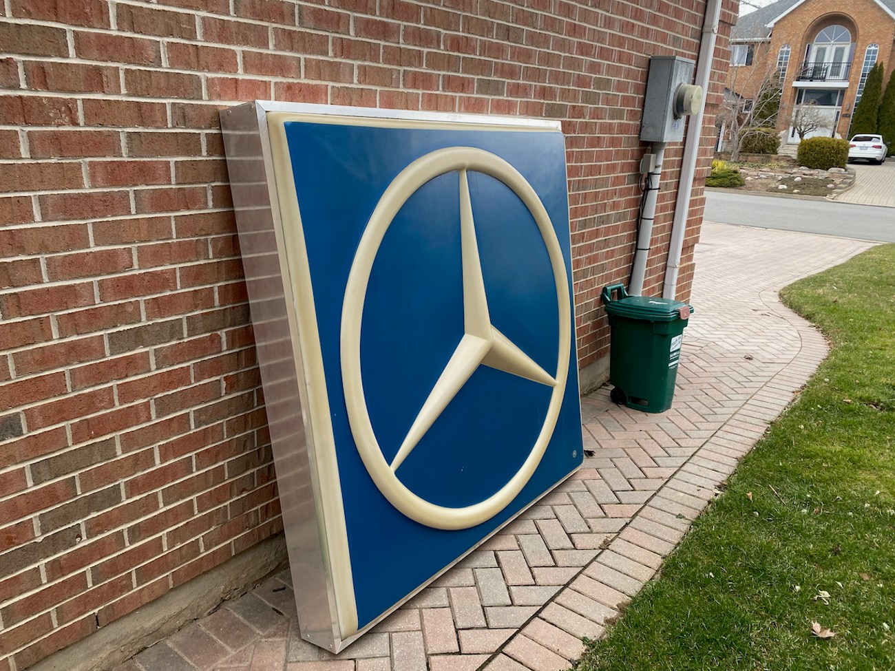 5' x 5' Illuminated 80's Mercedes-Benz Dealer Sign For Sale | The MB Market