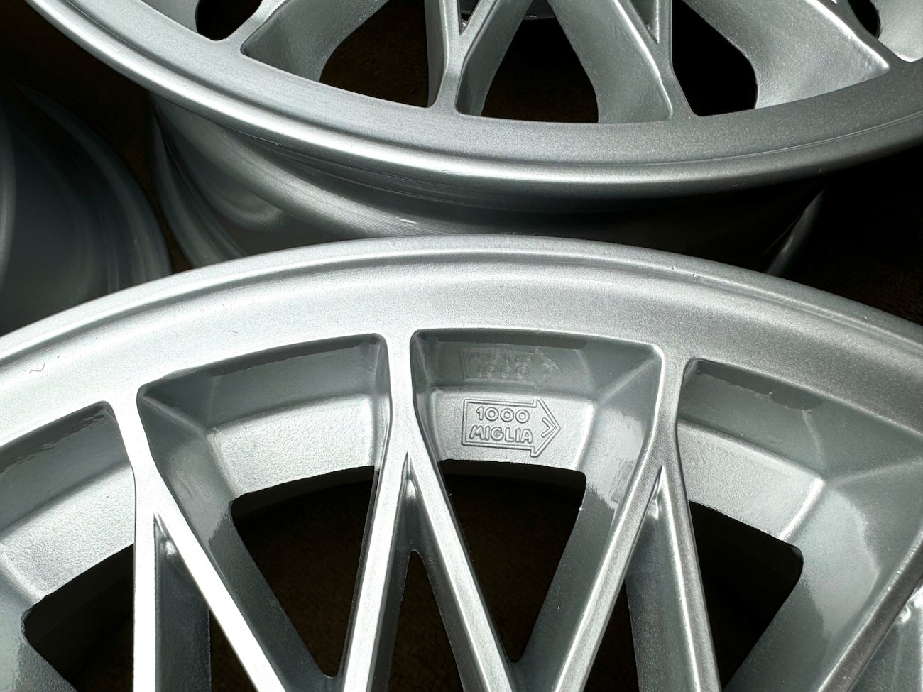 Set of Five 15" 1000 Miglia Italian Wheels For Sale | The MB Market