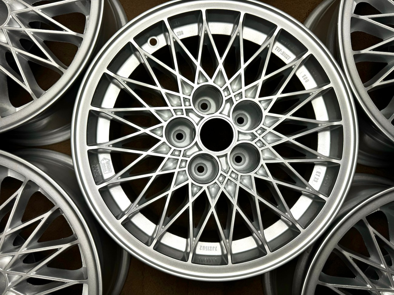 Set of Five 15" 1000 Miglia Italian Wheels For Sale | The MB Market