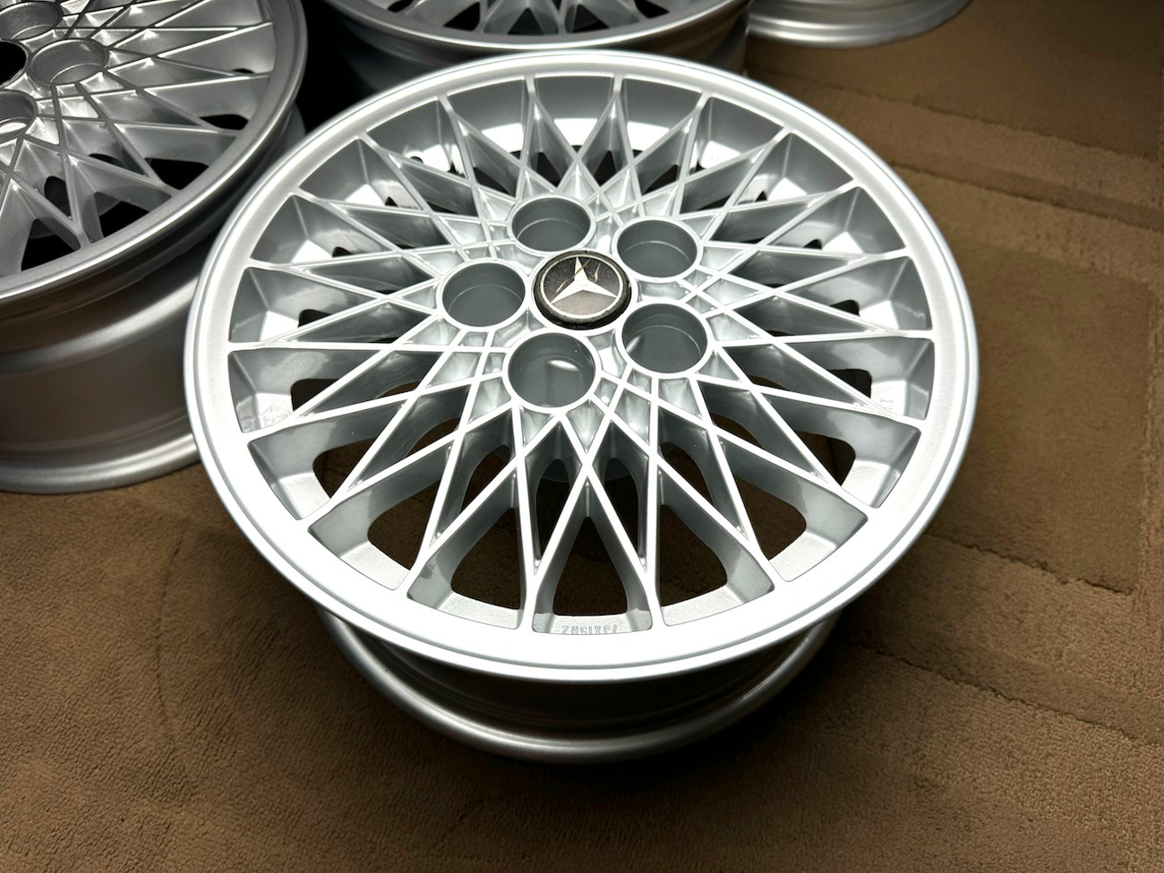 Set of Five 15" 1000 Miglia Italian Wheels For Sale | The MB Market