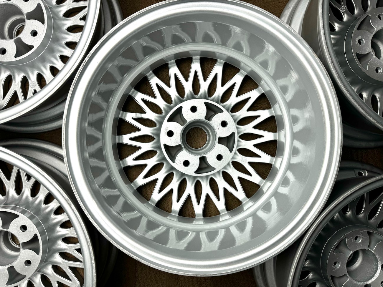 Set of Five 15" 1000 Miglia Italian Wheels For Sale | The MB Market