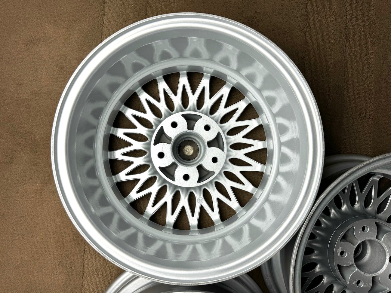 Set of Five 15" 1000 Miglia Italian Wheels For Sale | The MB Market