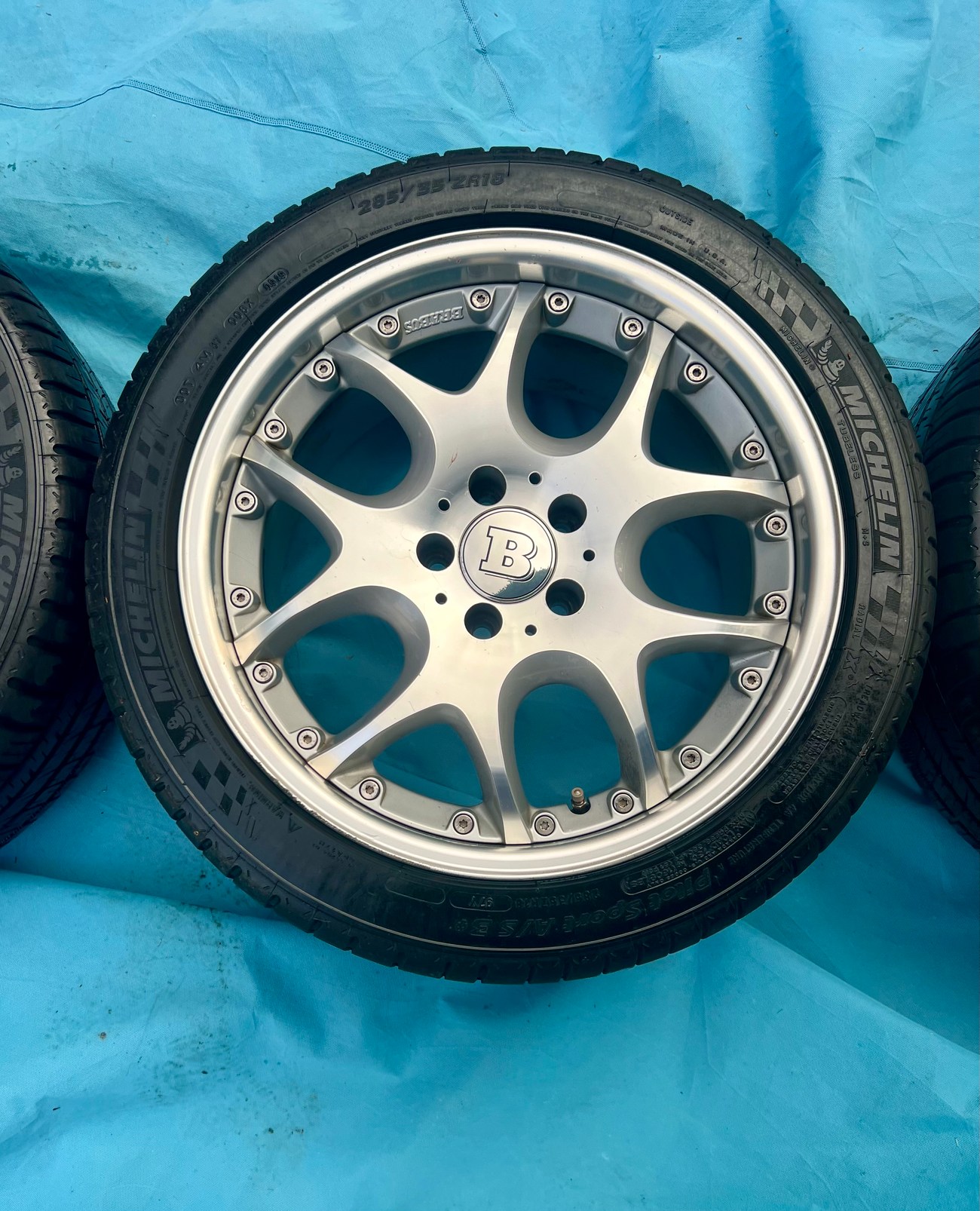 NO RESERVE: Staggered 2-Piece 18" BRABUS Monoblock V Wheels w/Tires For ...