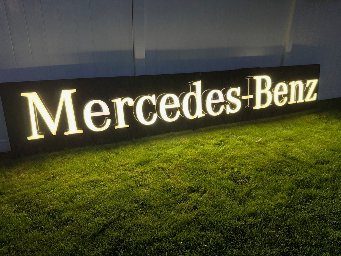 Original 15ft Mercedes-Benz Dealership Sign For Sale | The MB Market