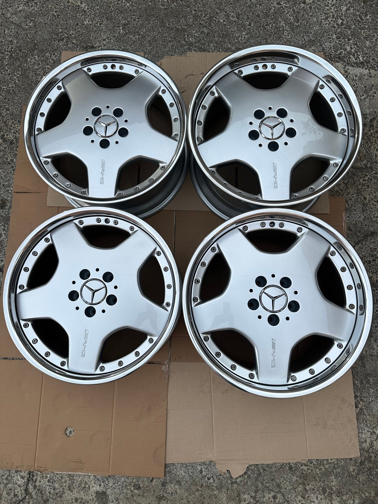 Staggered 2-Piece 18" AMG Aero II Monoblock Wheels by BBS For Sale ...