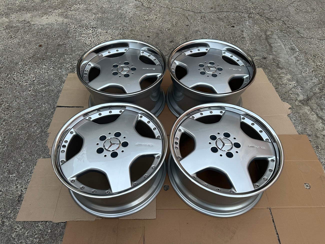 Staggered 2-Piece 18" AMG Aero II Monoblock Wheels by BBS For Sale ...