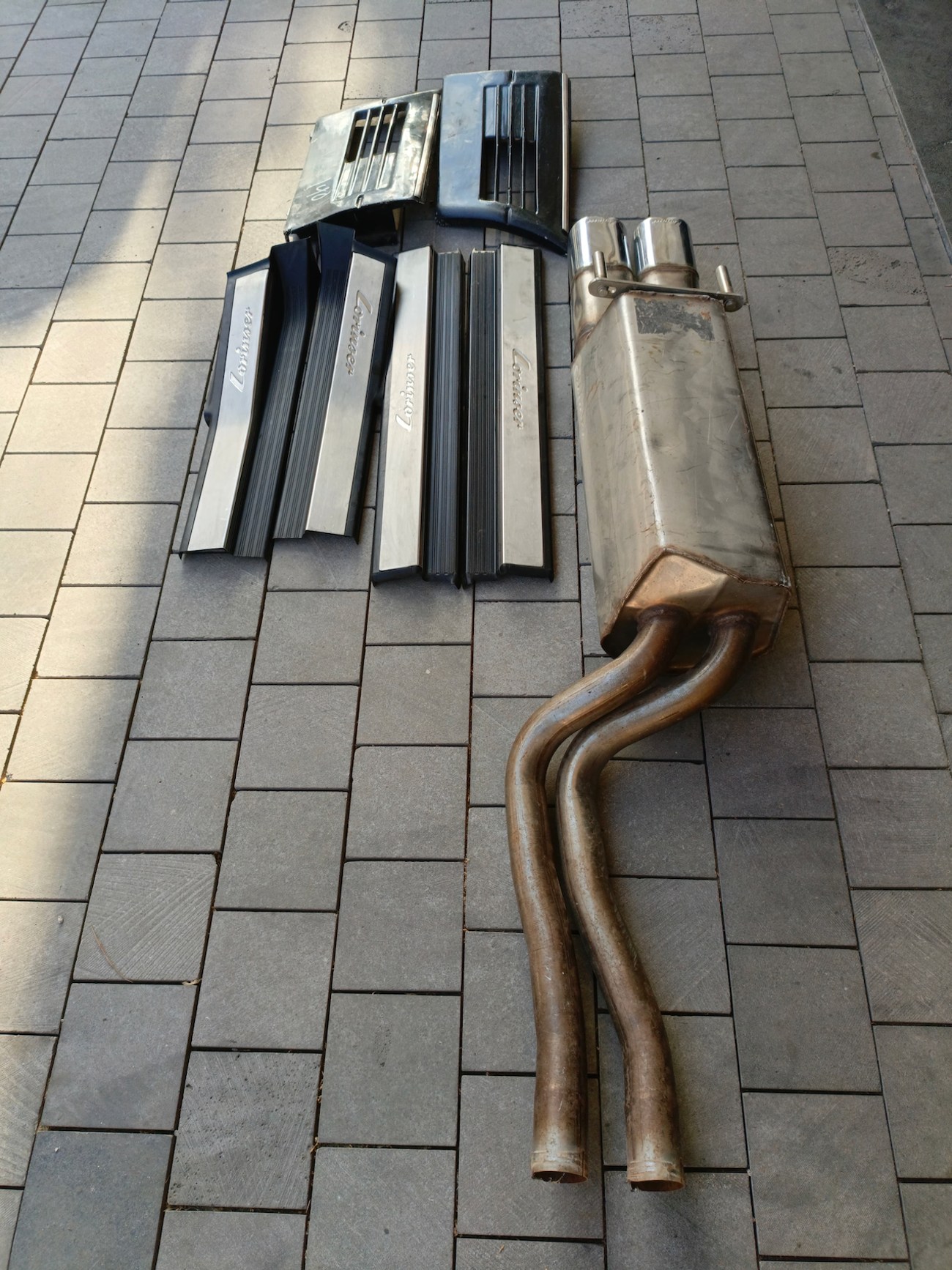 W140 Lorinser Exhaust, Side Vents, and Door Sills For Sale | The MB Market