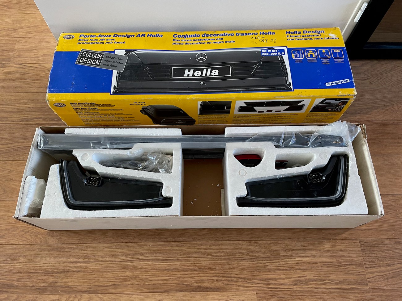 NOS W124 HELLA Smoked Taillights w/Heckblende, Reflectors, and Fog ...