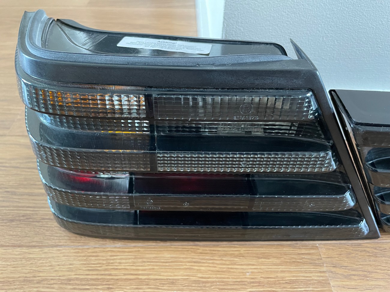 NOS W124 HELLA Smoked Taillights w/Heckblende, Reflectors, and Fog ...
