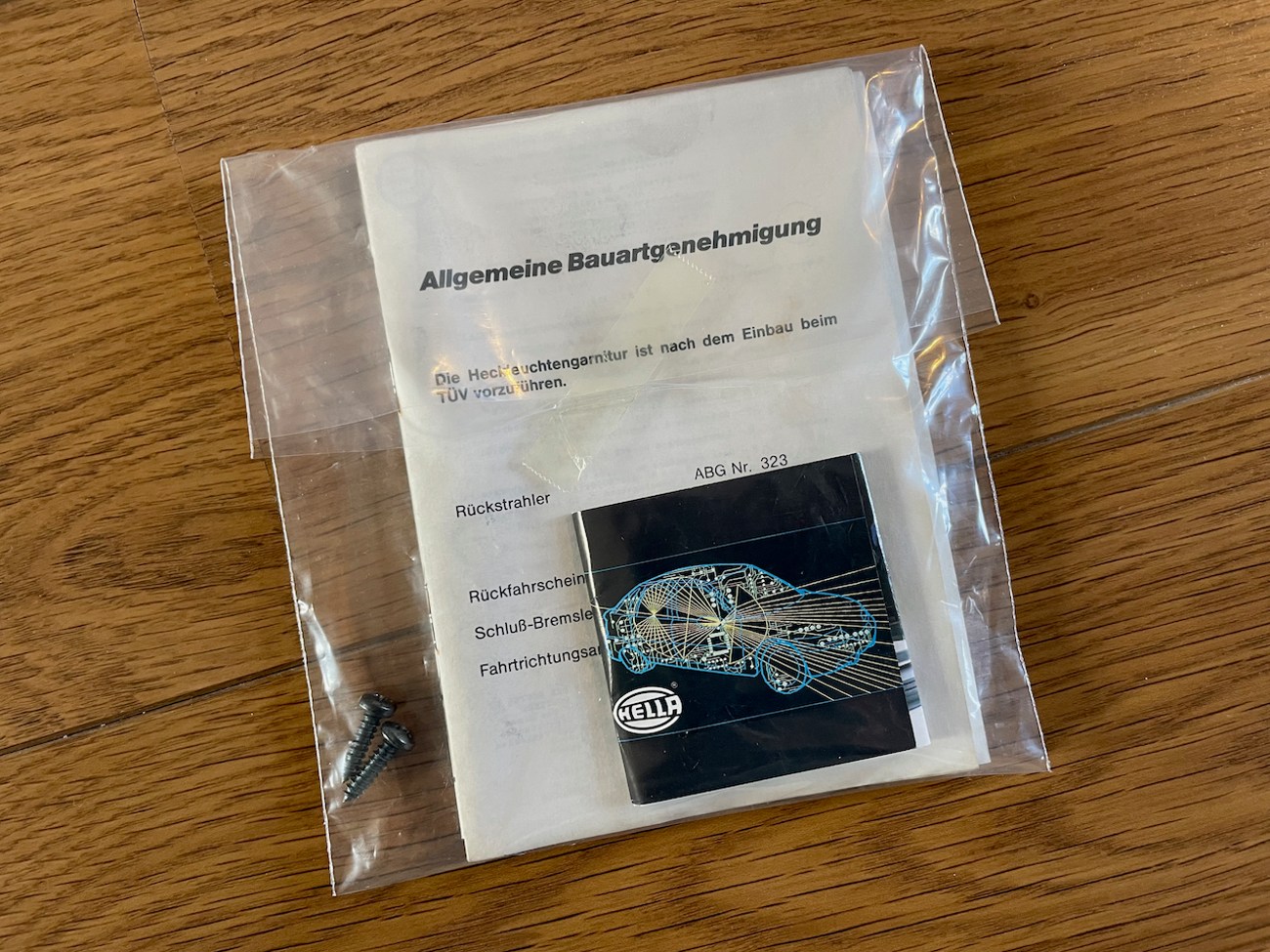 NOS W124 HELLA Smoked Taillights w/Heckblende, Reflectors, and Fog ...