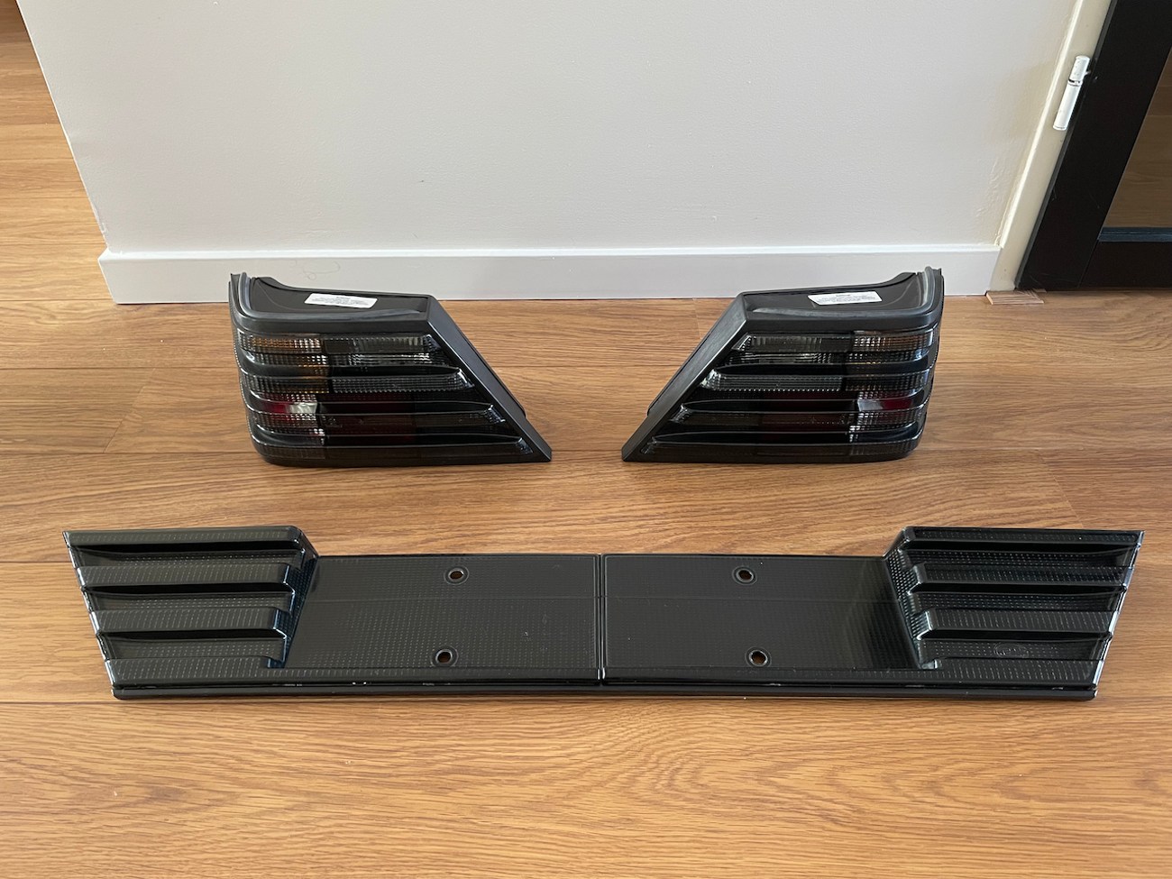 NOS W124 HELLA Smoked Taillights w/Heckblende, Reflectors, and Fog ...