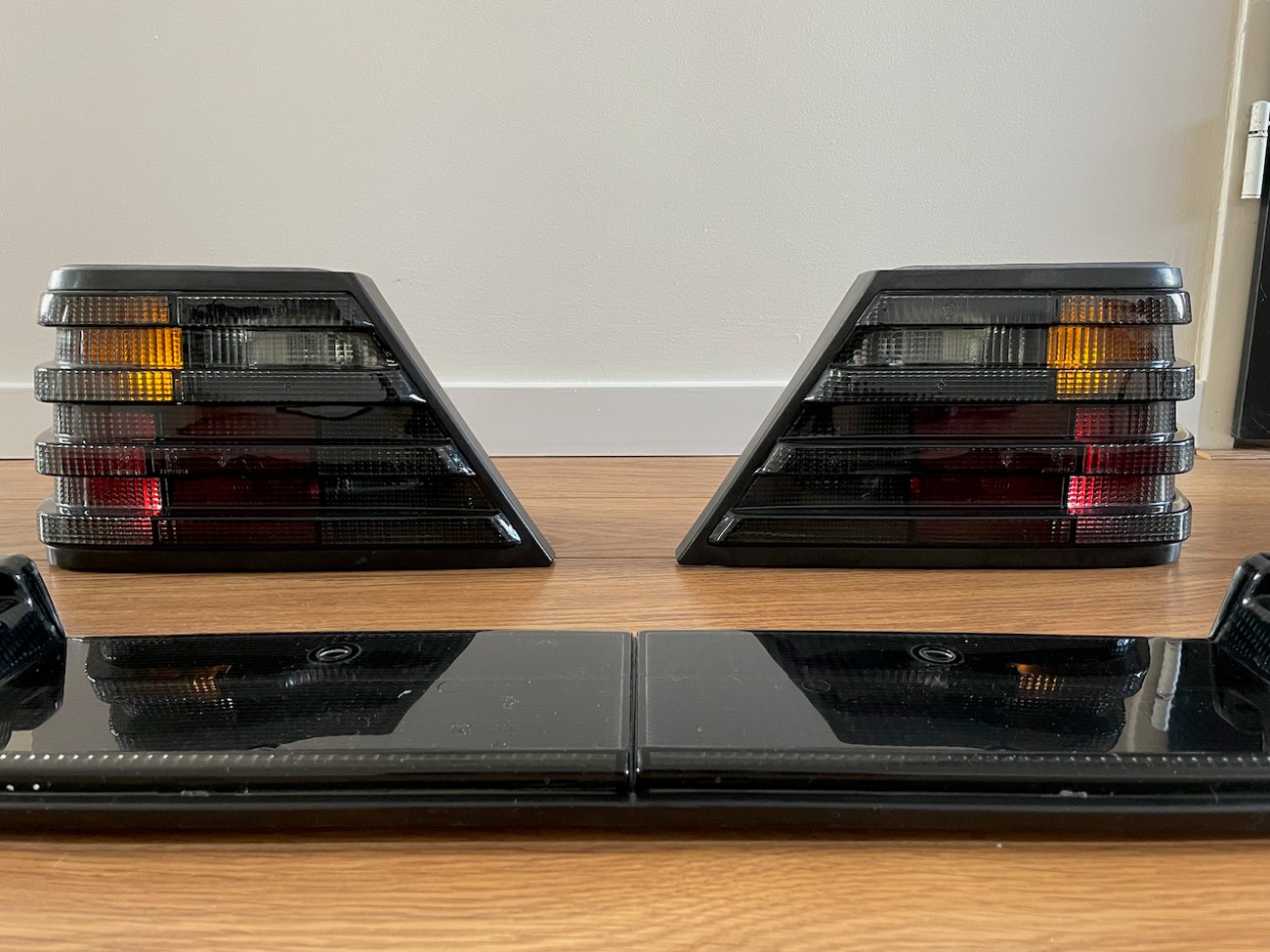 NOS W124 HELLA Smoked Taillights w/Heckblende, Reflectors, and Fog ...