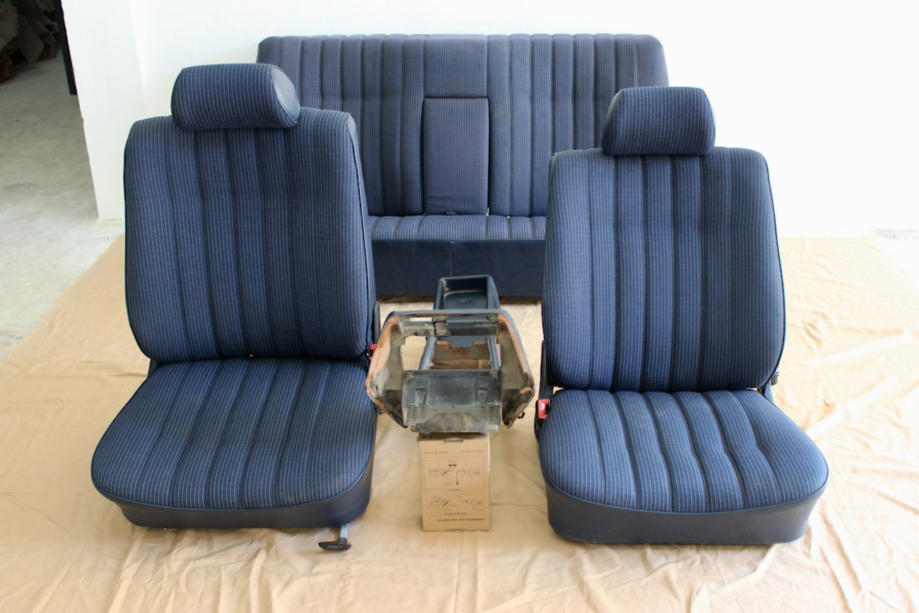 NO RESERVE: Mercedes-Benz W123 Blue Interior Set For Sale | The MB Market