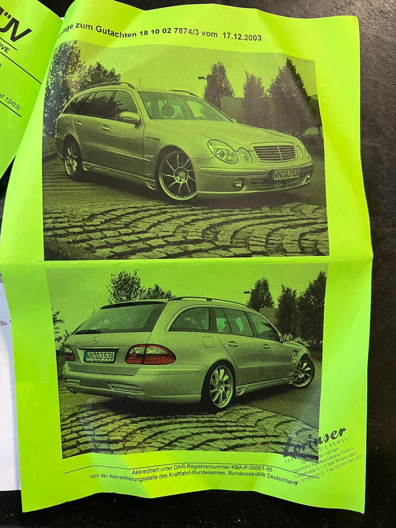 Lorinser Roof Spoiler for S211 Mercedes-Benz E-Class Wagon For Sale ...