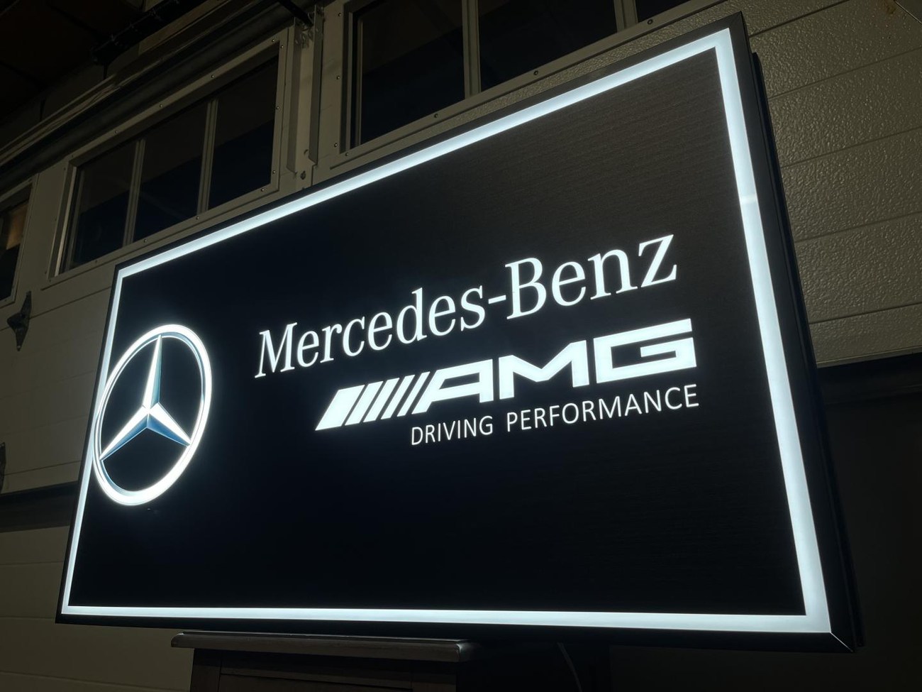 NO RESERVE: Original Mercedes-Benz AMG Promotional Illuminated Sign For ...