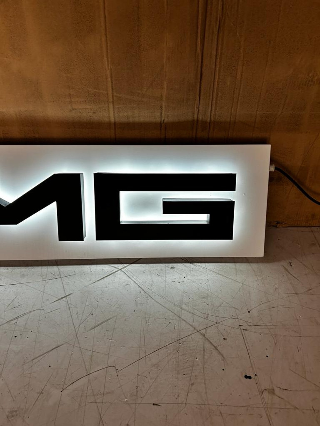 190cm x 30cm AMG Illuminated Dealer Sign For Sale | The MB Market