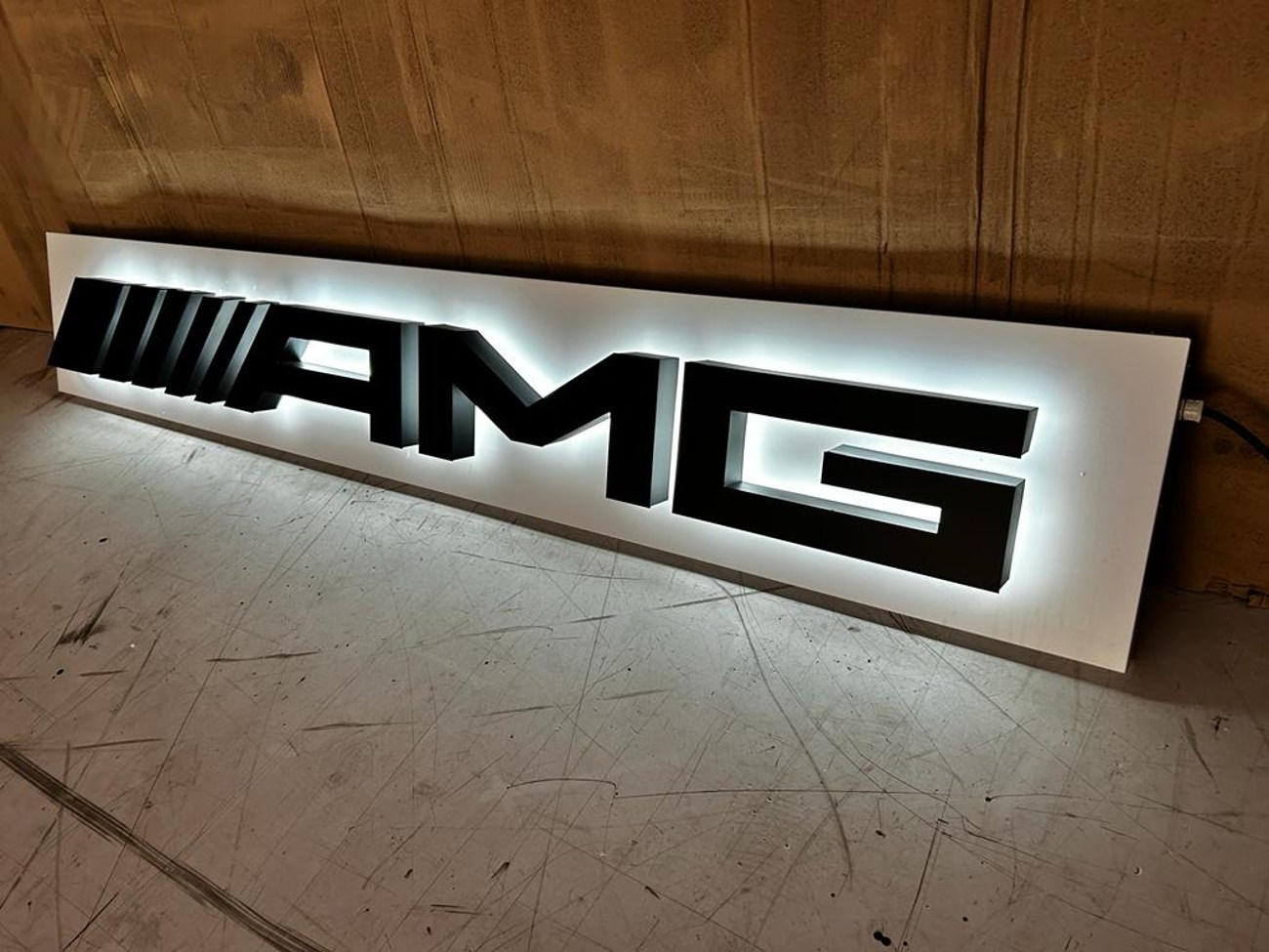 190cm x 30cm AMG Illuminated Dealer Sign For Sale | The MB Market
