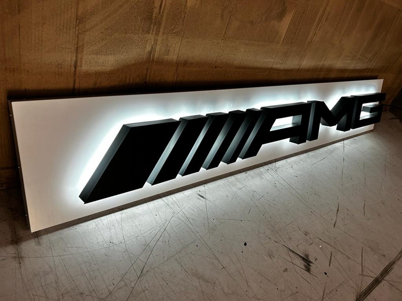190cm x 30cm AMG Illuminated Dealer Sign For Sale | The MB Market