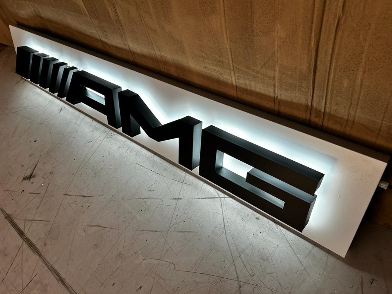 190cm x 30cm AMG Illuminated Dealer Sign For Sale | The MB Market
