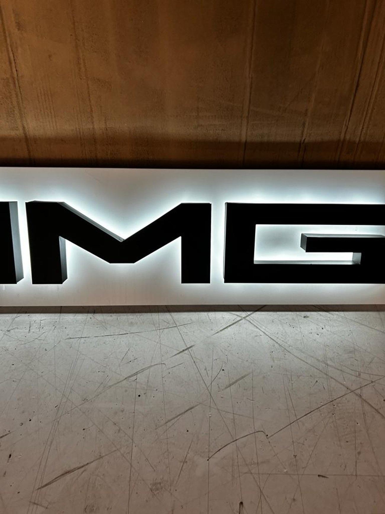 190cm x 30cm AMG Illuminated Dealer Sign For Sale | The MB Market