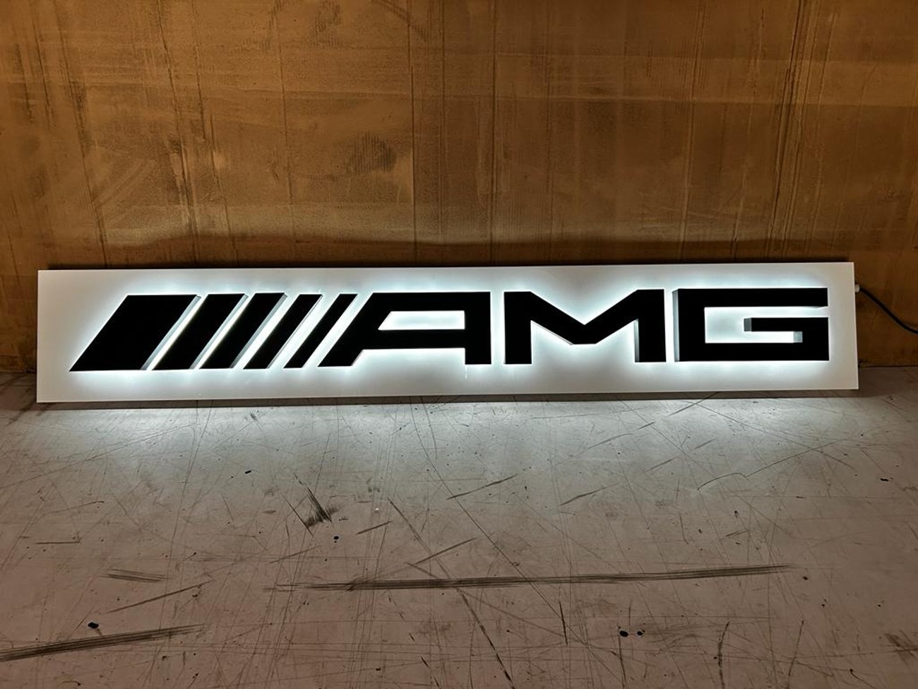 190cm x 30cm AMG Illuminated Dealer Sign For Sale | The MB Market