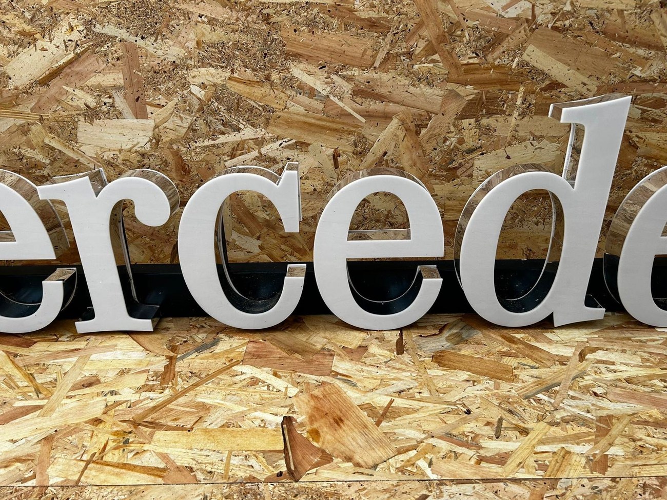 280cm x 35cm Illuminated Mercedes-Benz Dealer Sign For Sale | The MB Market