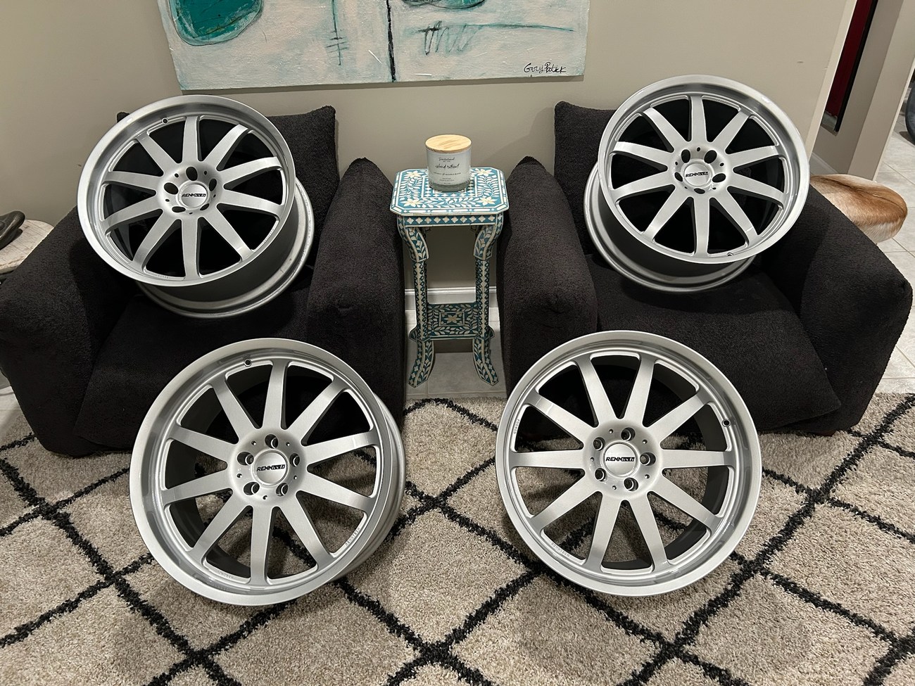 Staggered 20" RENNtech Monolite Forged Wheels For Sale | The MB Market