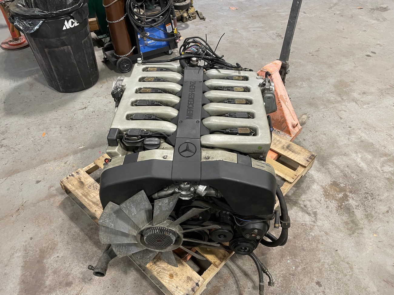 NO RESERVE: 1997 Mercedes-Benz M120 6.0L V12 Powertrain w/45k Miles For ...