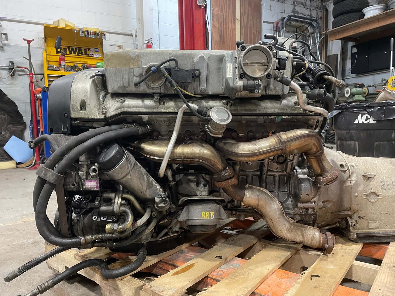 NO RESERVE: 1997 Mercedes-Benz M120 6.0L V12 Powertrain w/45k Miles For ...