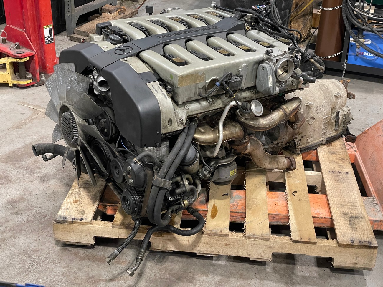 NO RESERVE: 1997 Mercedes-Benz M120 6.0L V12 Powertrain w/45k Miles For ...