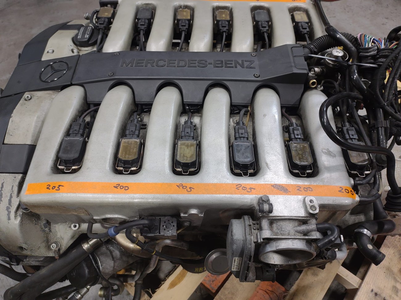 NO RESERVE: 1997 Mercedes-Benz M120 6.0L V12 Powertrain w/45k Miles For ...