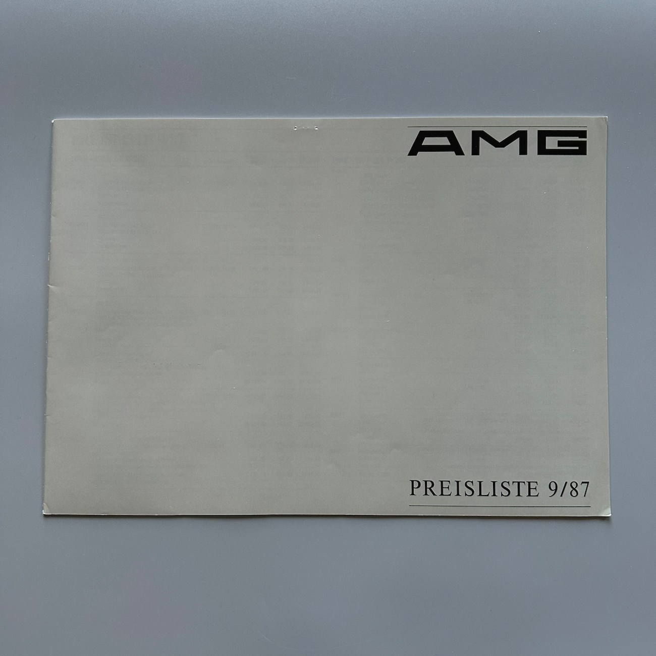 Various Pre-Merger AMG Brochures and Catalogues For Sale | The MB Market