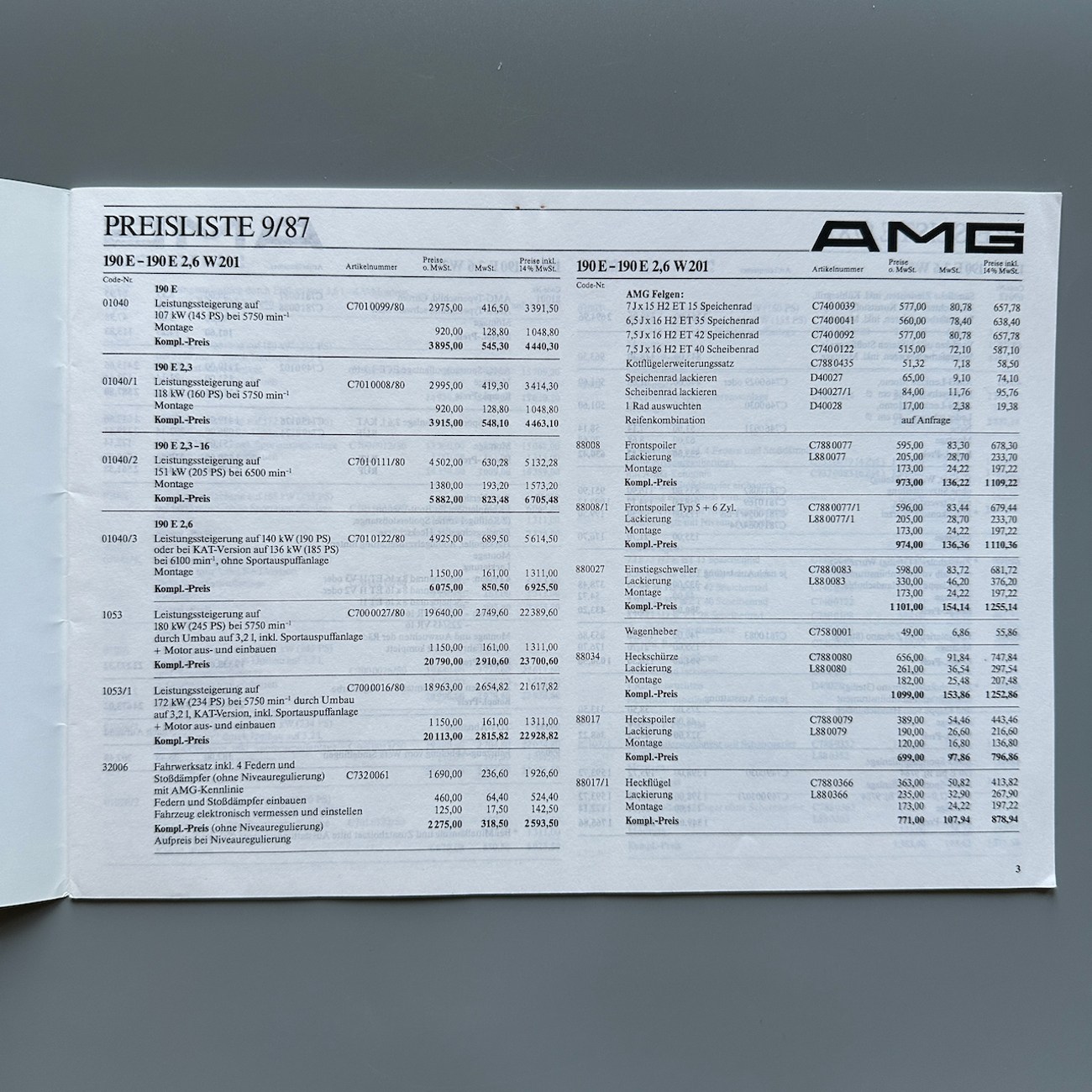 Various Pre-Merger AMG Brochures and Catalogues For Sale | The MB Market