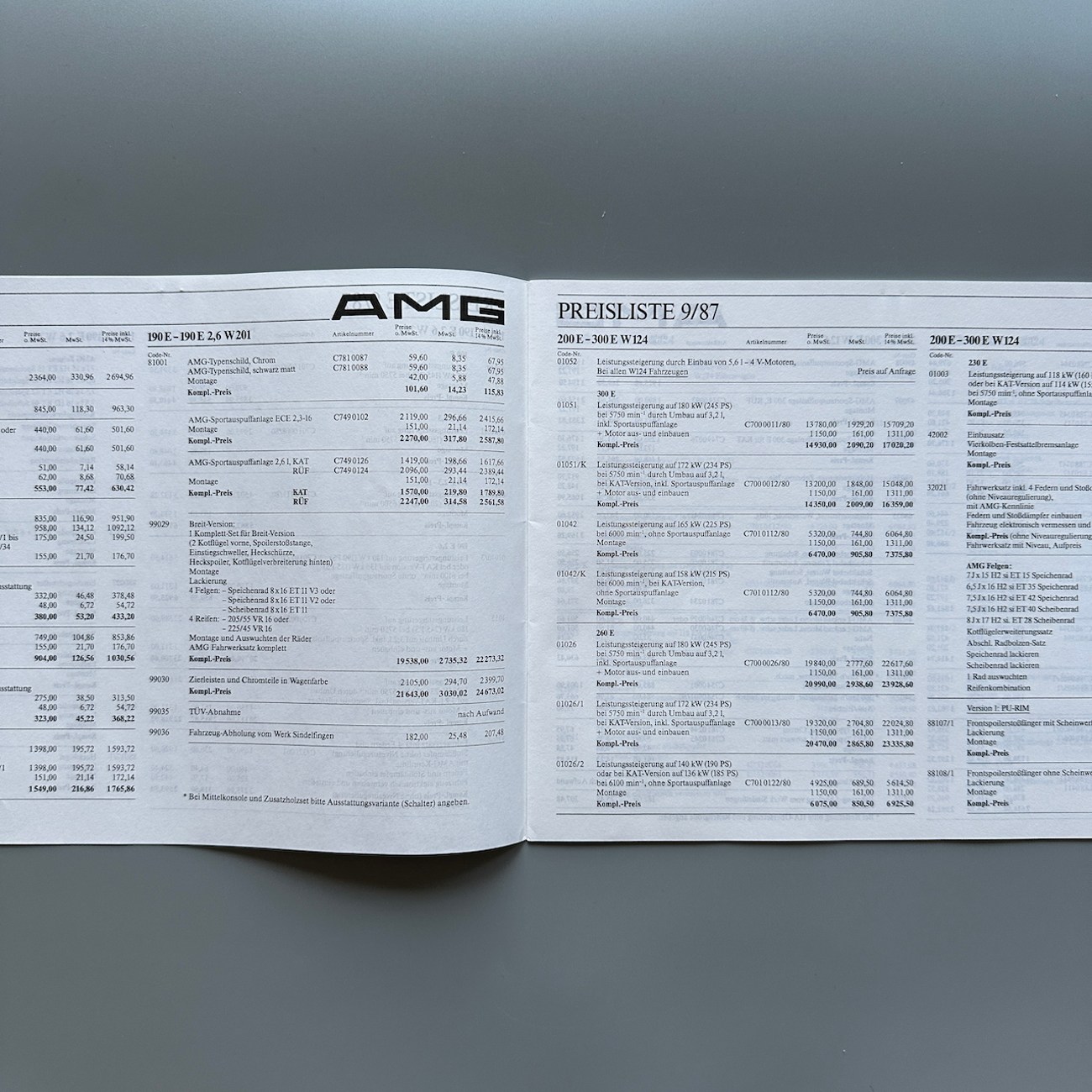 Various Pre-Merger AMG Brochures and Catalogues For Sale | The MB Market